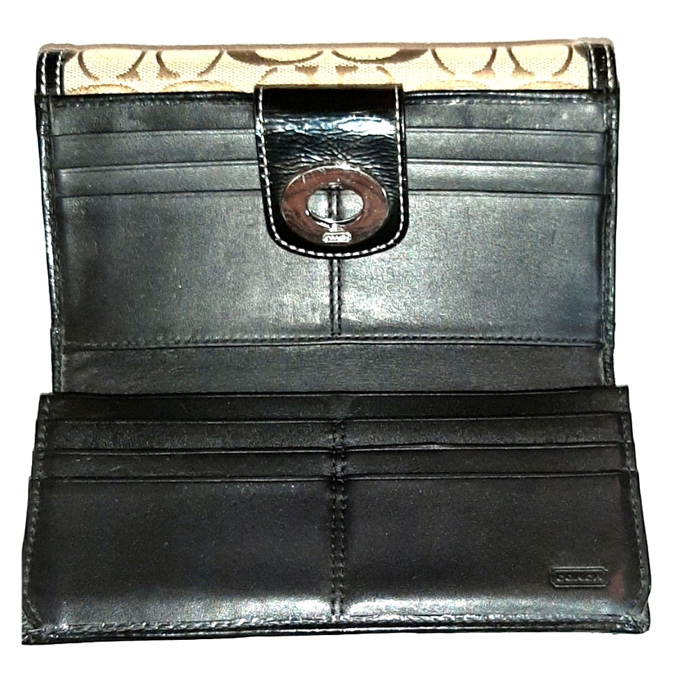 Coach Signature Turn-Lock Envelope Flap Wallet - Gem